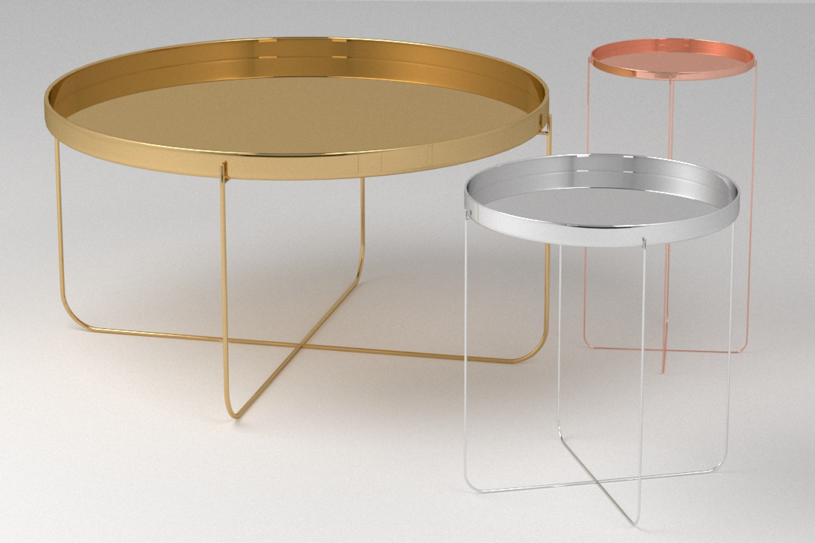 Tray table metal 3D model - TurboSquid 1646406