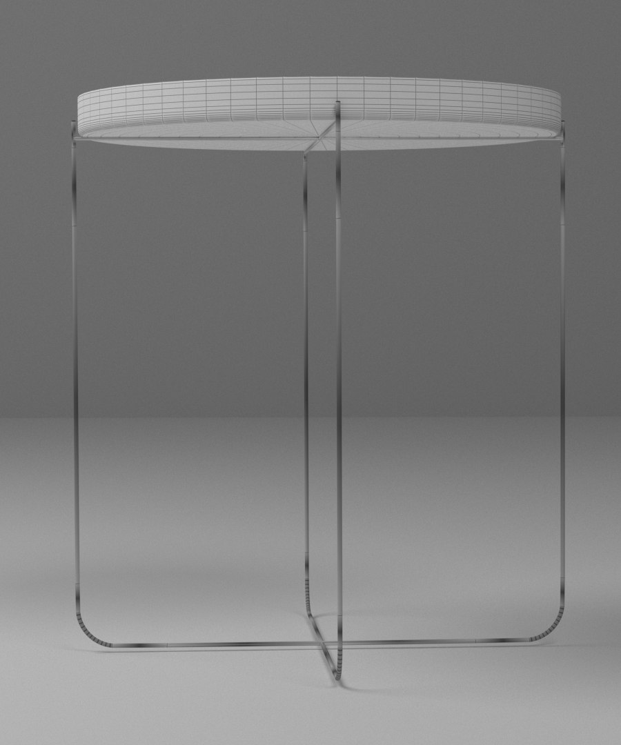Tray table metal 3D model - TurboSquid 1646406
