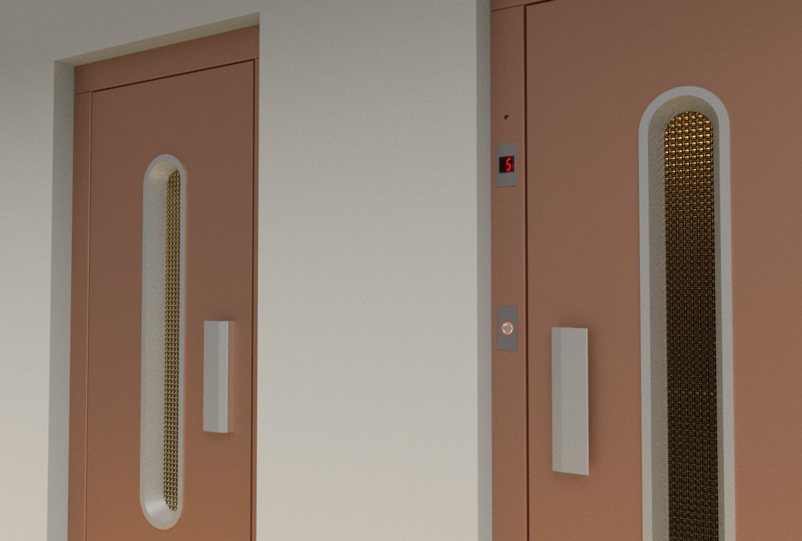 Vintage European Elevator Door Metal 3D Model - TurboSquid 1187534