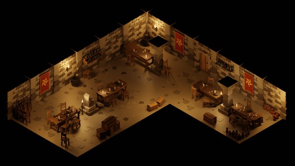 3D dungeon modular room model - TurboSquid 1474088