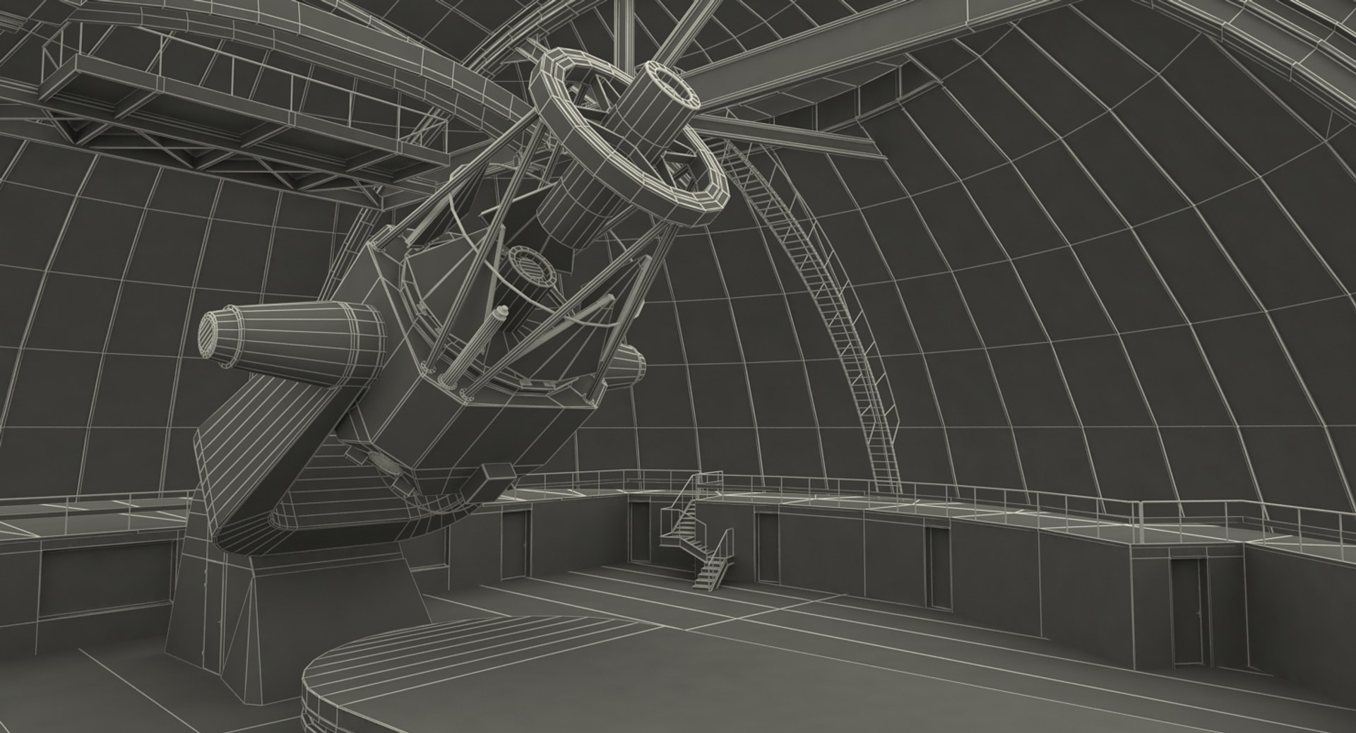 3D Observatory Building Model - TurboSquid 1294450