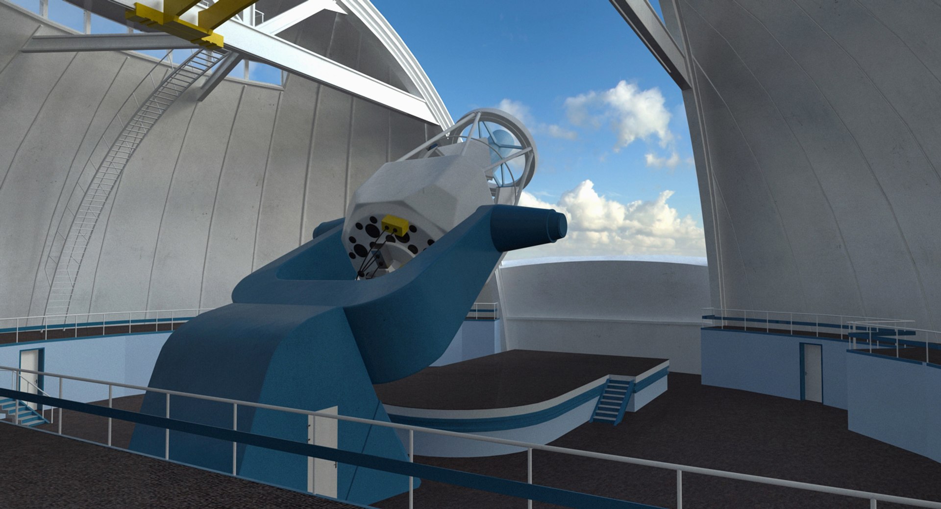 3D Observatory Building Model - TurboSquid 1294450