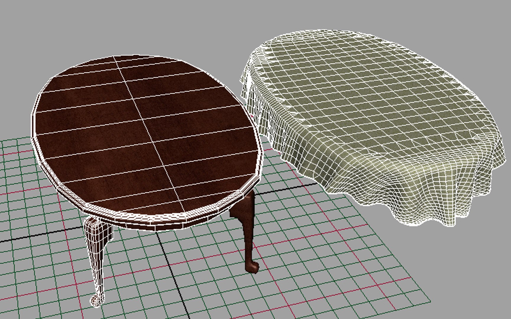 Dining Room Table Cloth 3d Model