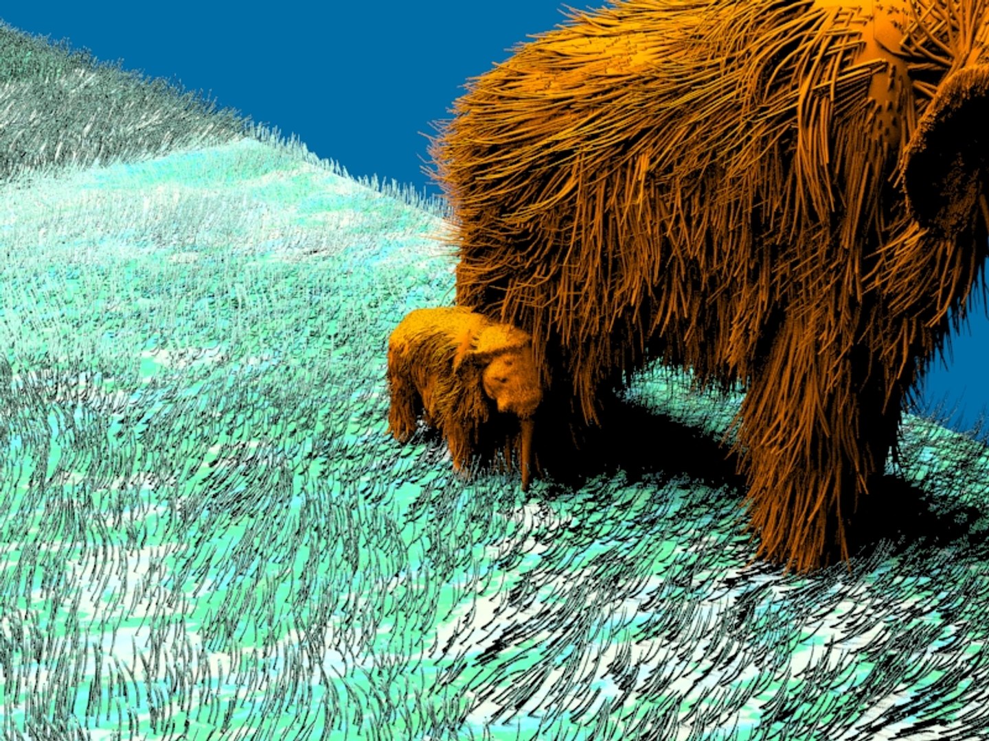 3d model baby woolly mammoth