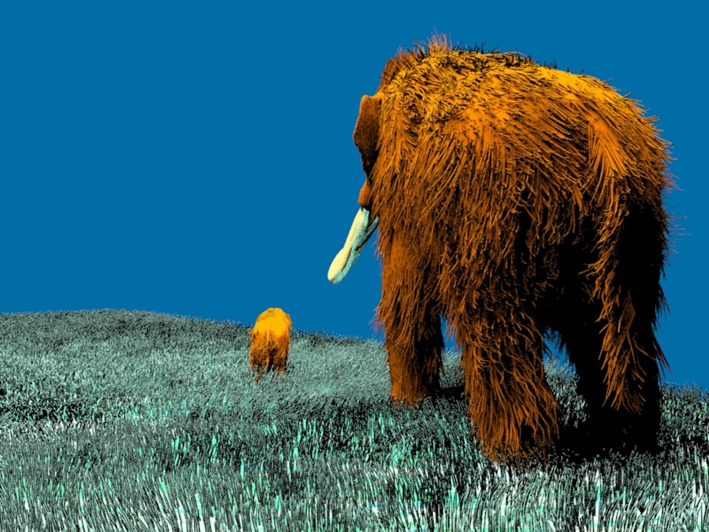 3d model baby woolly mammoth