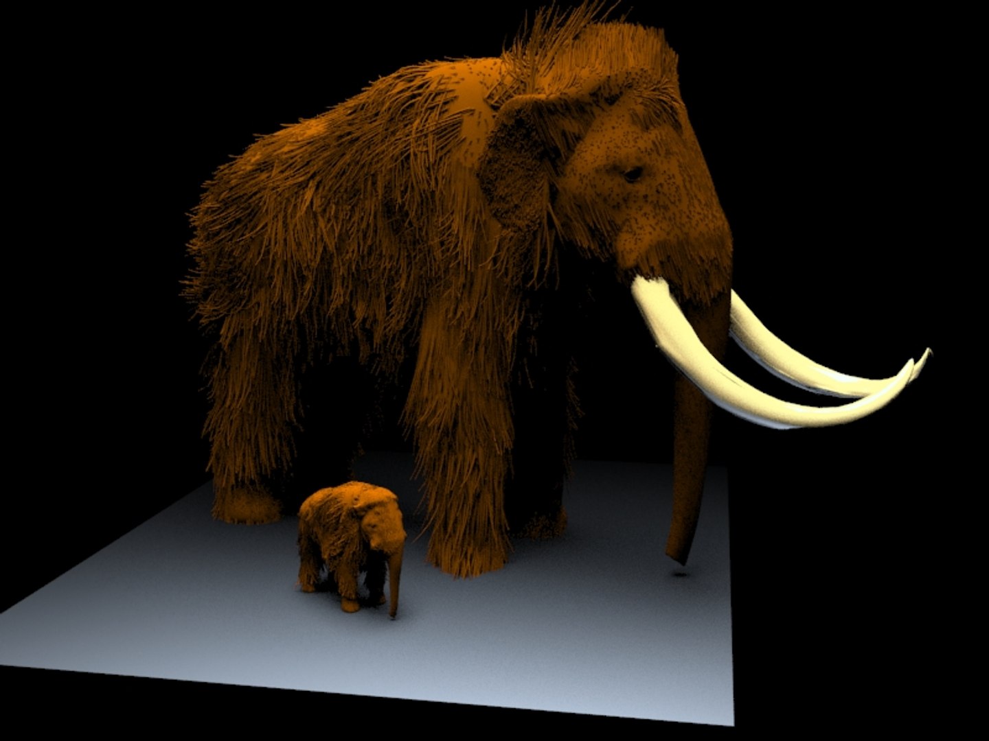 3d model baby woolly mammoth