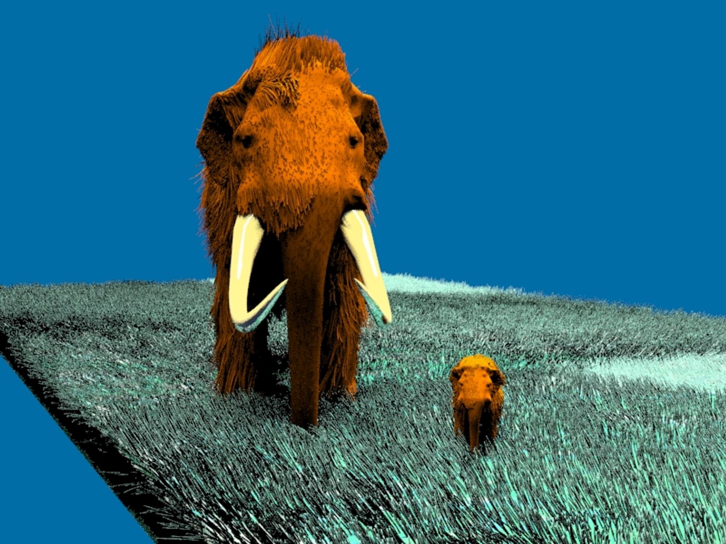 3d model baby woolly mammoth