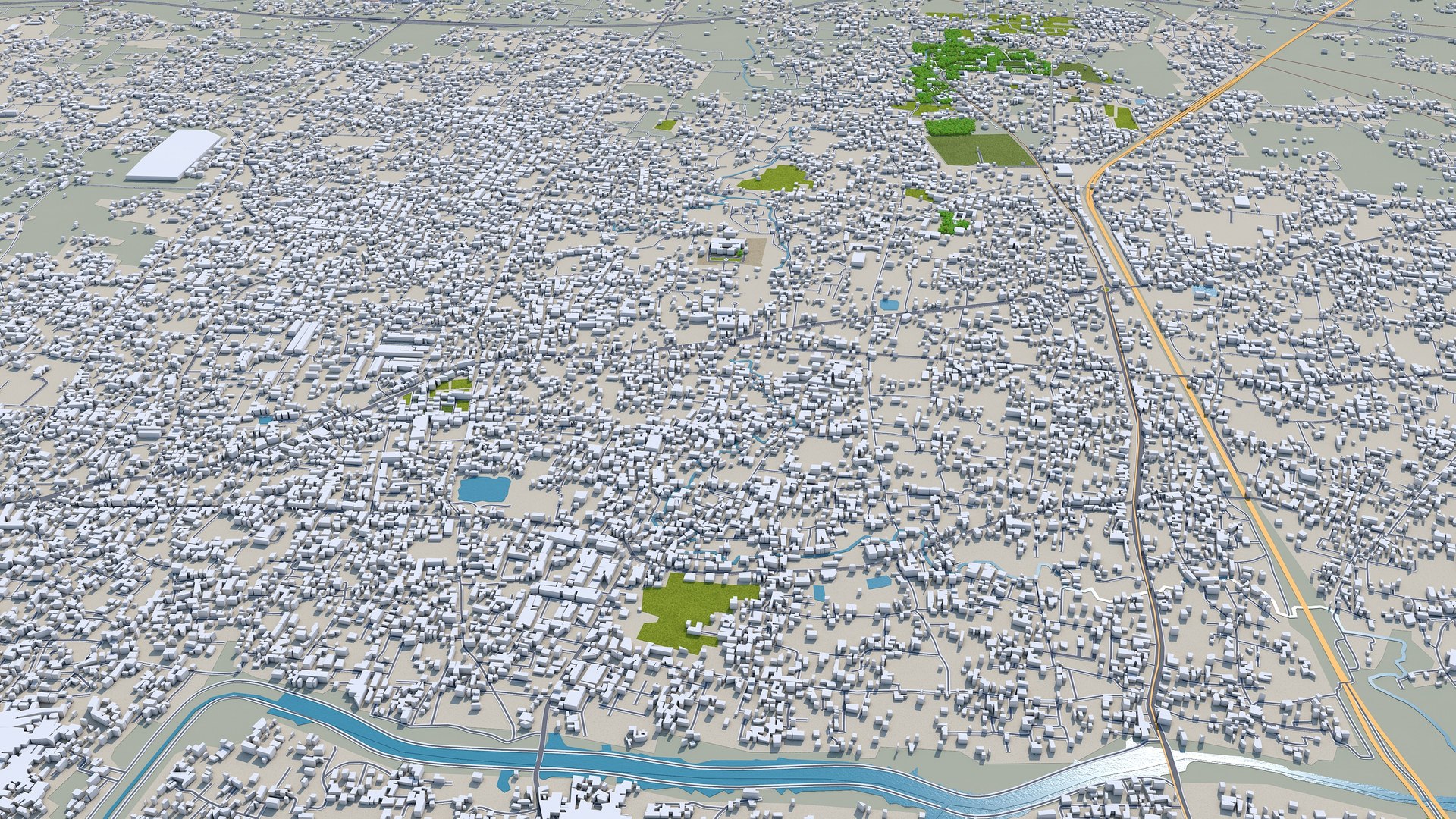 3D City Area Building Model - TurboSquid 1653176