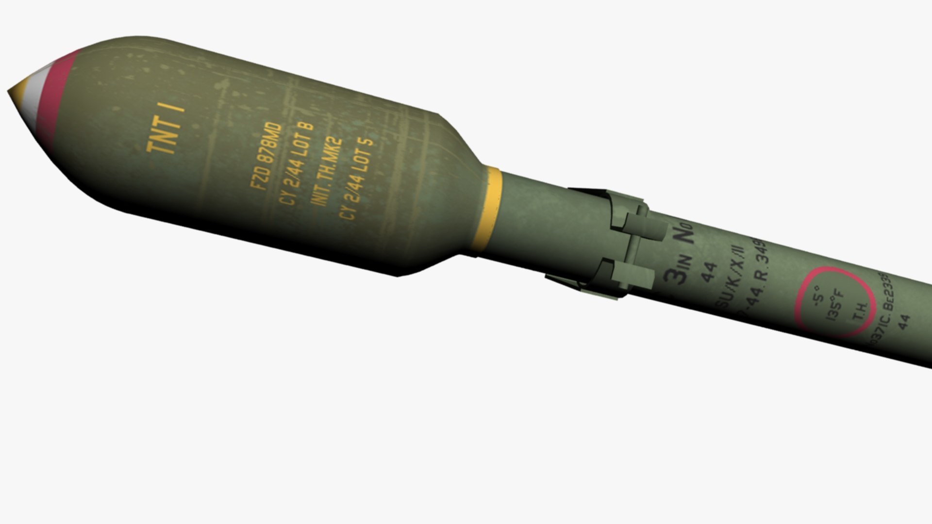 Rocket 3 Inch 3D Model - TurboSquid 1565018