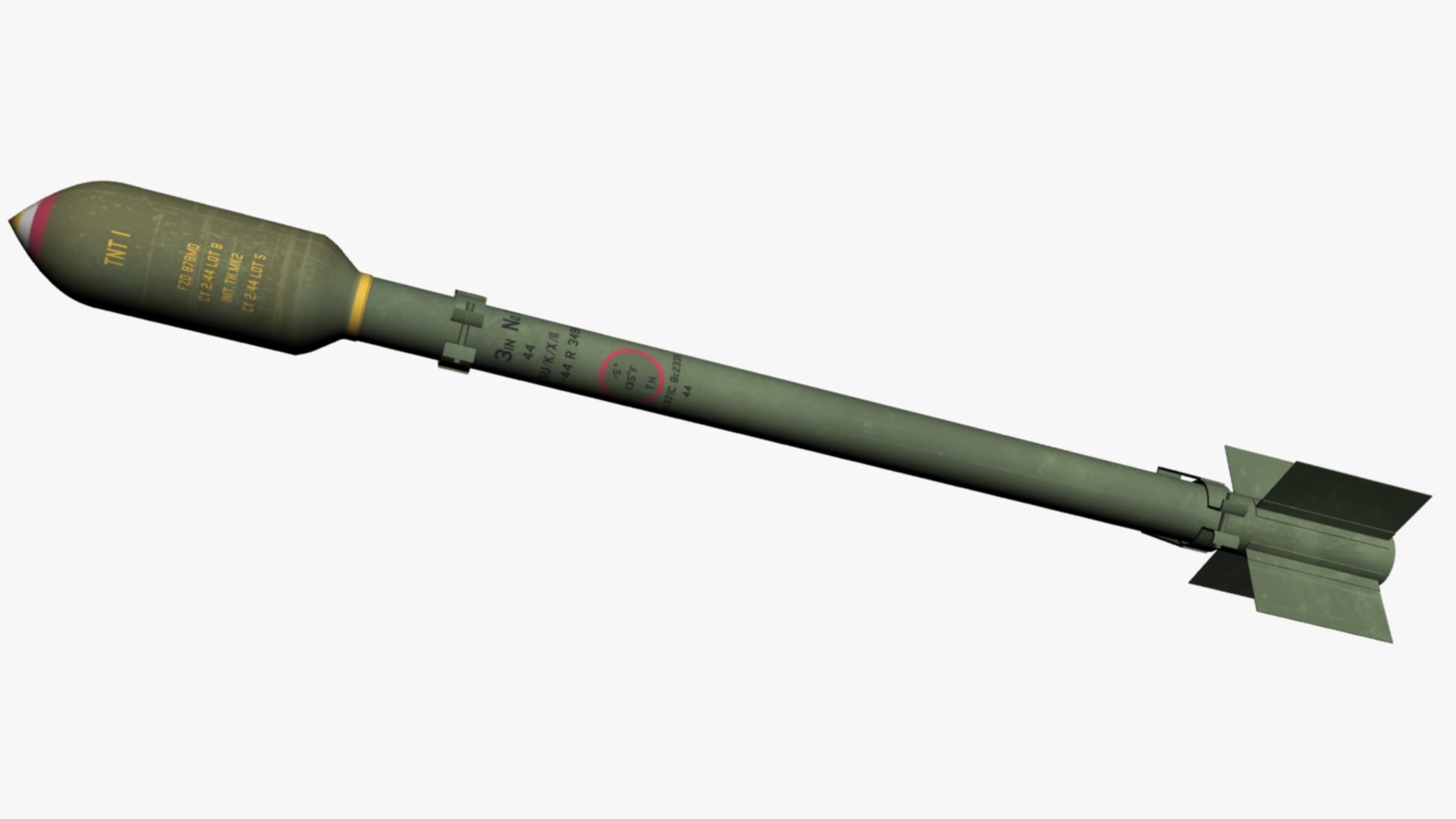 Rocket 3 Inch 3D Model - TurboSquid 1565018