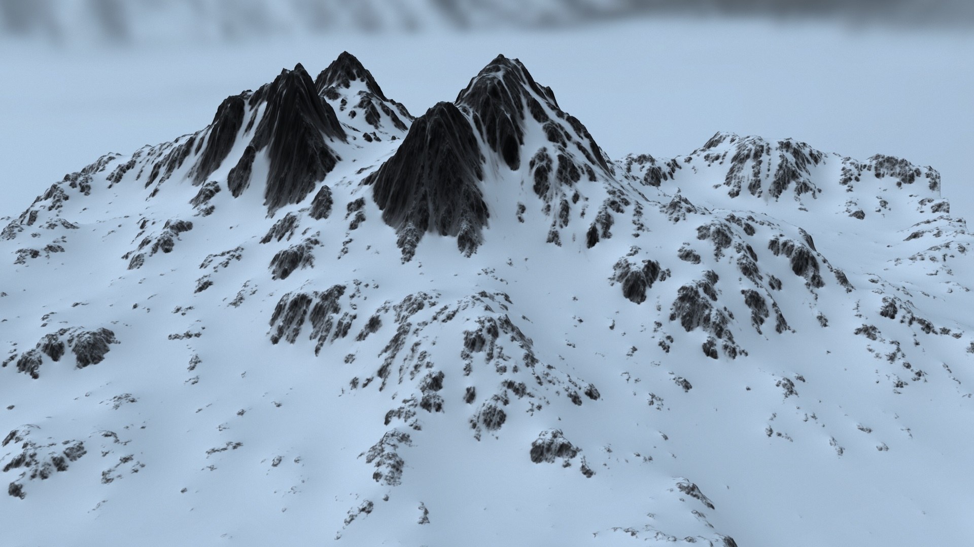 3d Model Snow Mountain