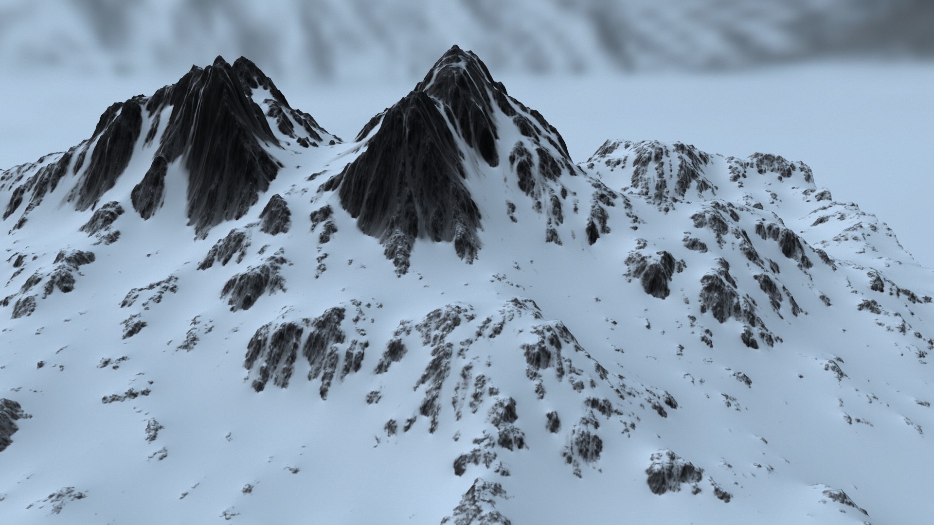 3d Model Snow Mountain