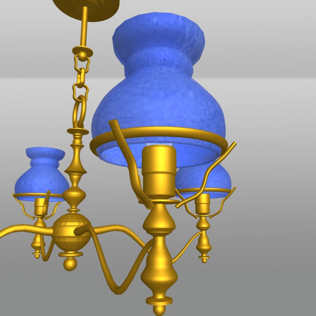 3d chandelier light lamp model