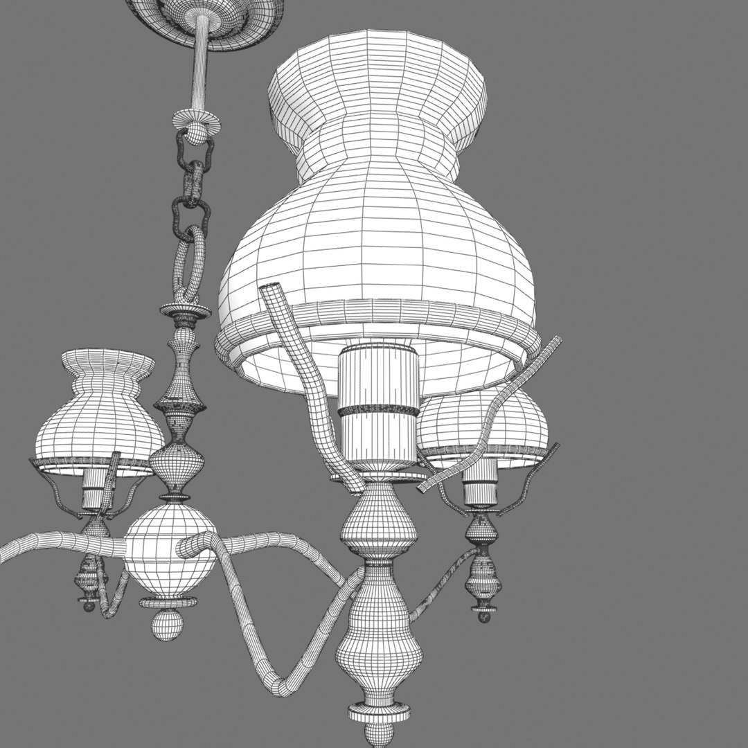 3d chandelier light lamp model