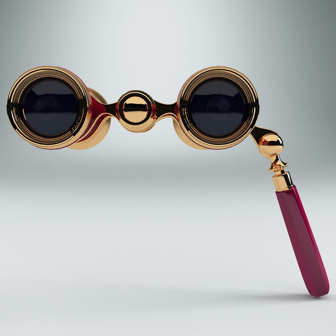 3d Model Opera Glasses Pink V3