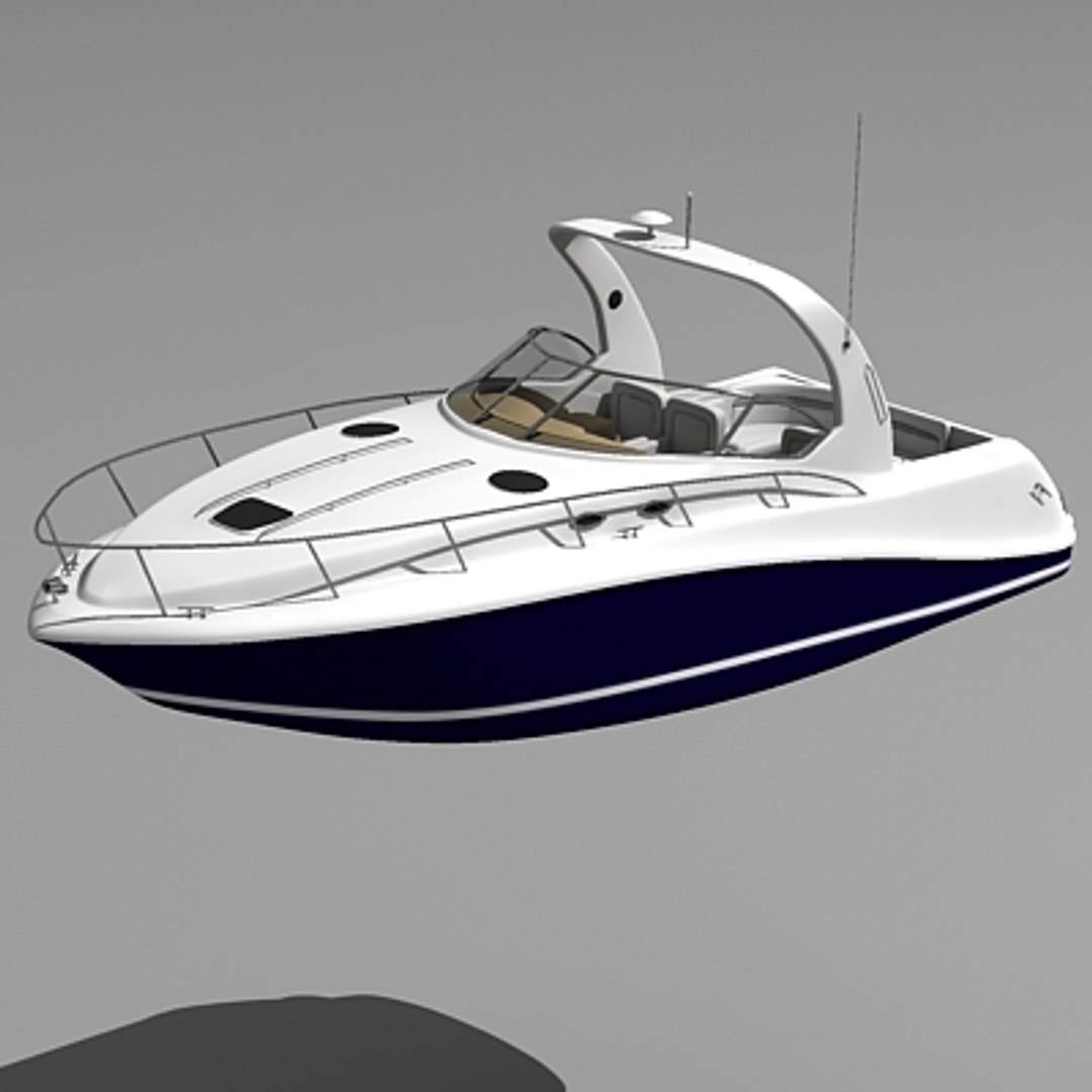 3d Model Sea Sundancer Motor Boat