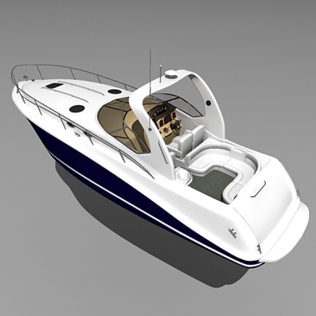 3d Model Sea Sundancer Motor Boat