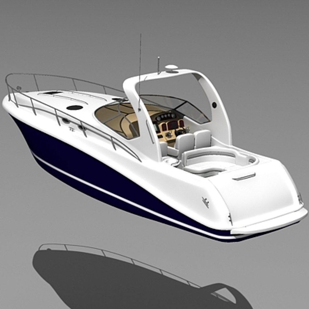 3d Model Sea Sundancer Motor Boat