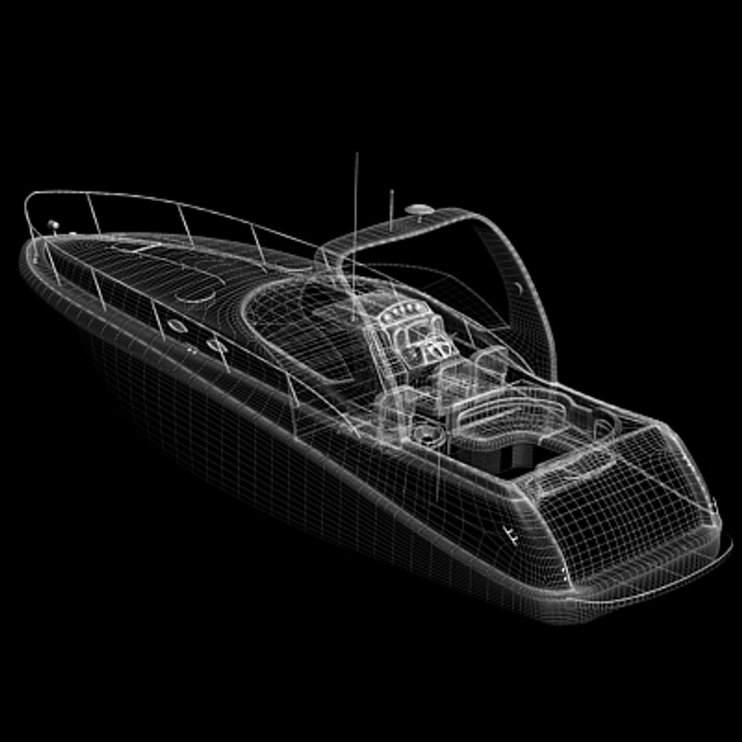 3d Model Sea Sundancer Motor Boat