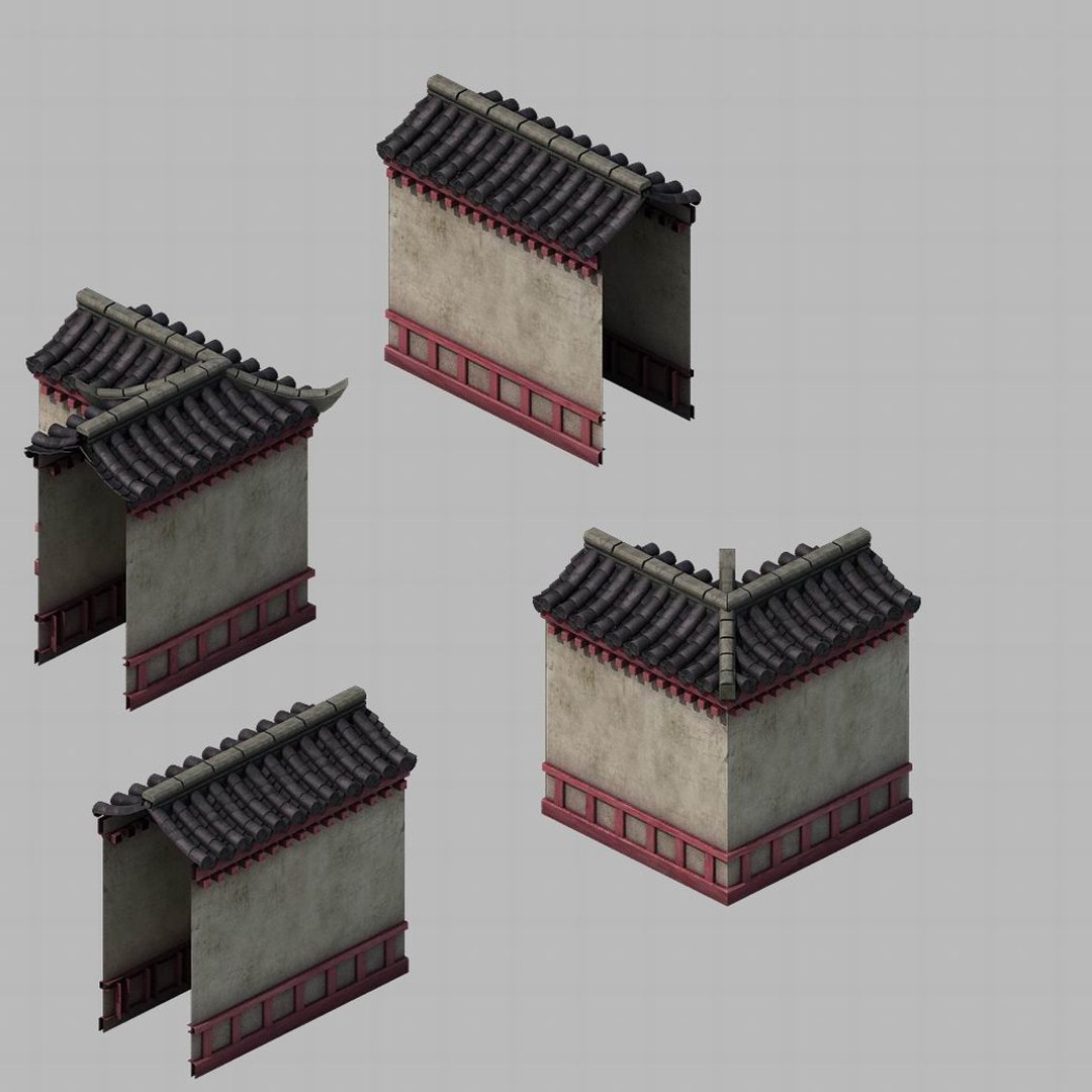 Building - main city wall 3D model - TurboSquid 1452967