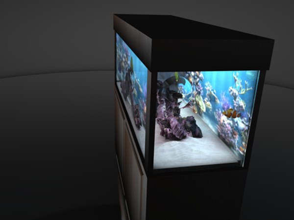 salt water fish tank 3d 3ds