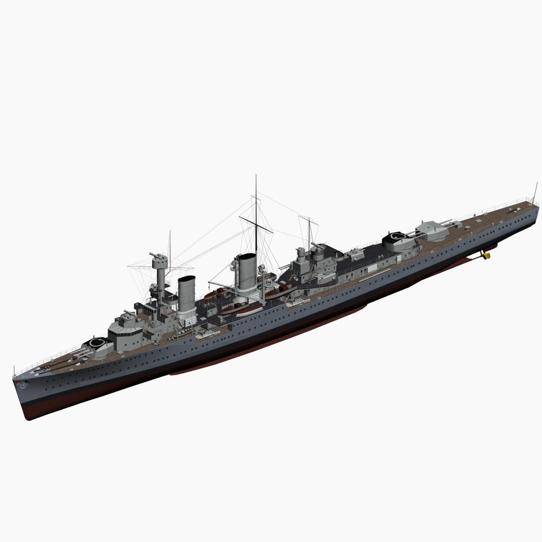 3d Light Cruiser Koeln Ww2 German Model