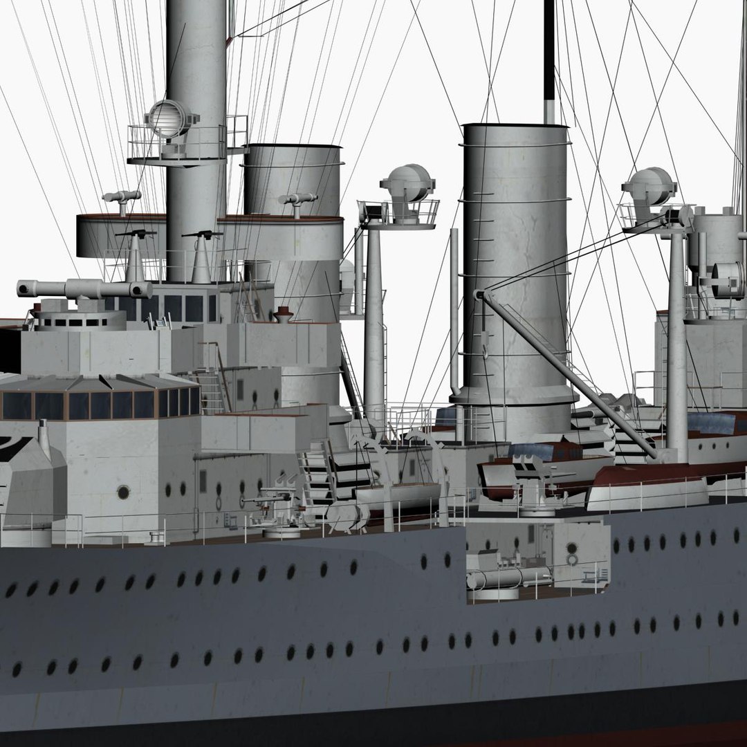 3d Light Cruiser Koeln Ww2 German Model