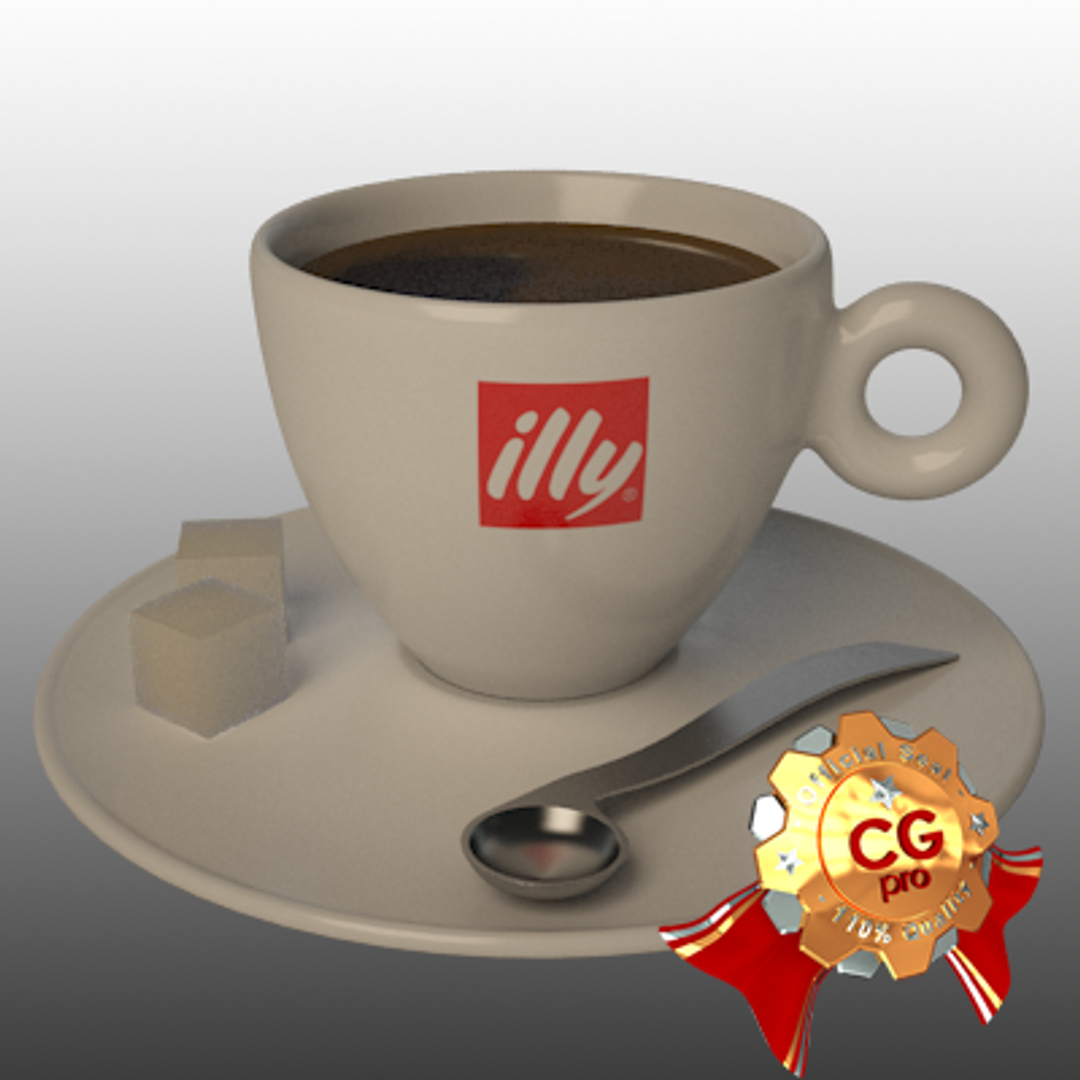 3d Cup Coffee Illy Model