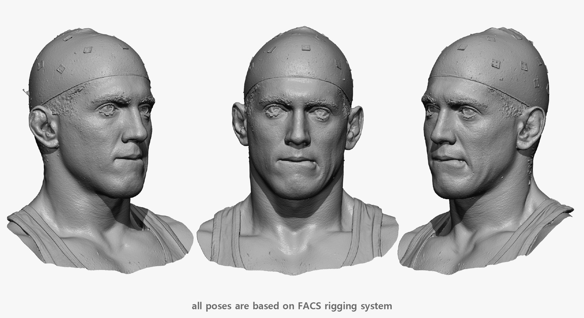 Mike Real Head Detailed Expressions 03 Set 12 RAW Scans Collection 3D ...