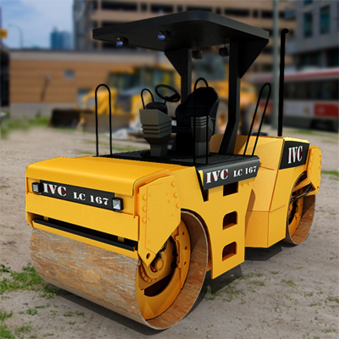 3d asphalt compactor industrial vehicles