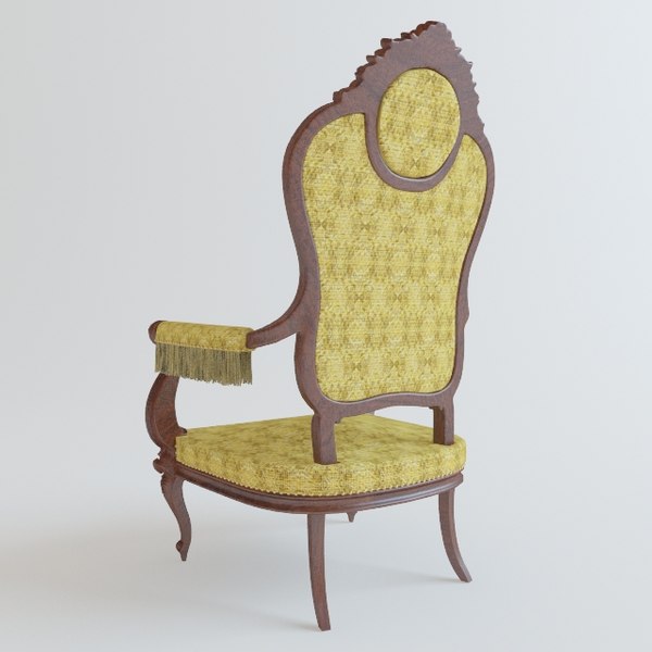 3d model classical chair rococo