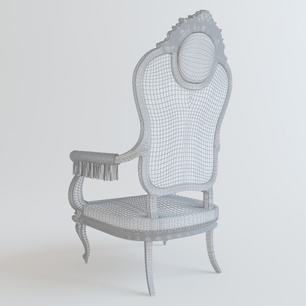 3d model classical chair rococo