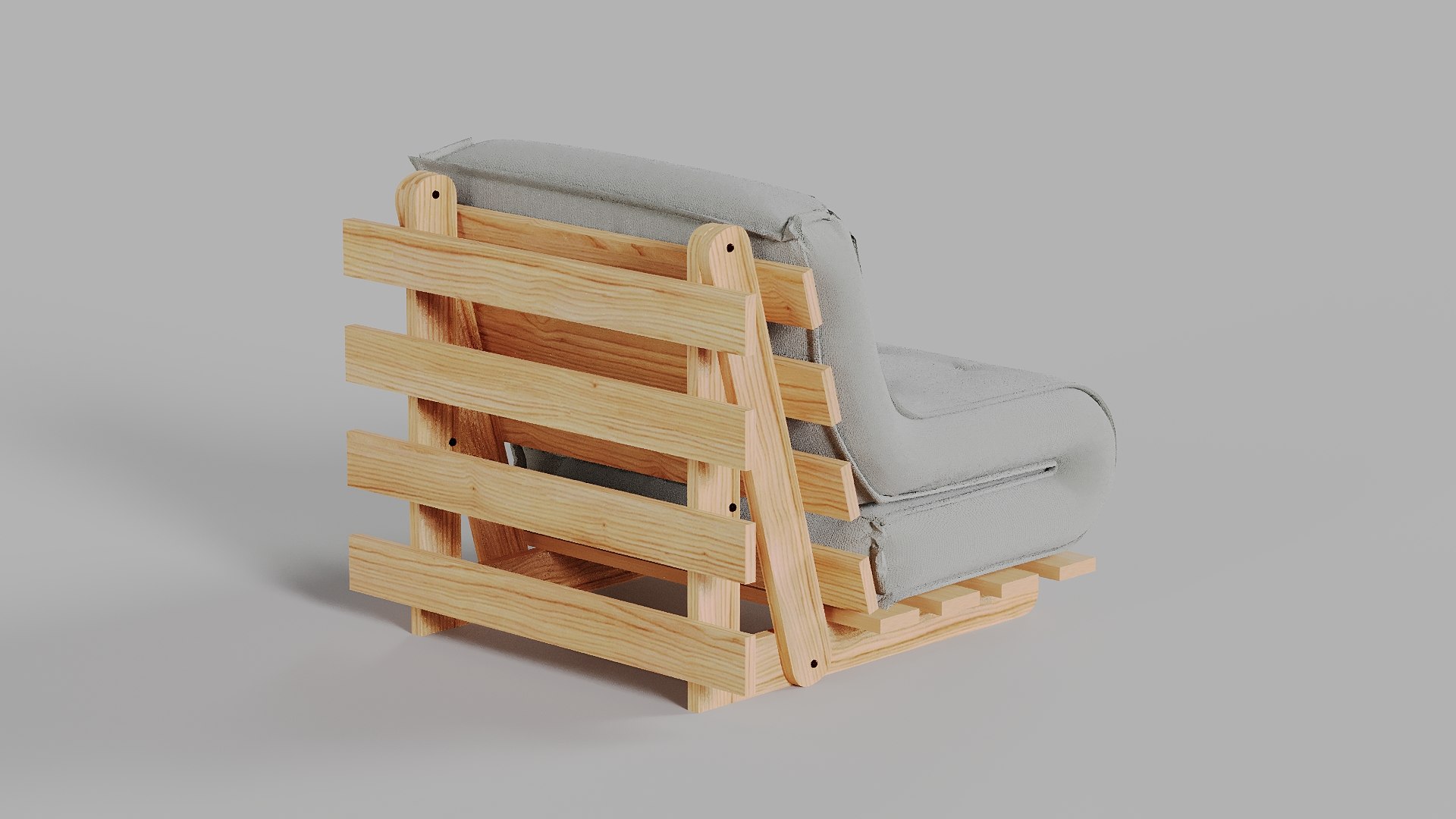Futon Bed Chair 3D - TurboSquid 2311048