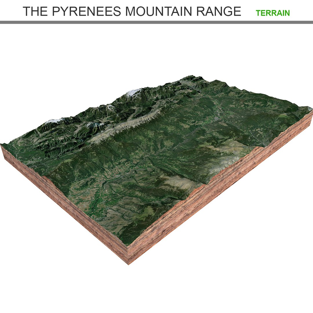 The Pyrenees Mountain Range Europe Model - TurboSquid 2061911