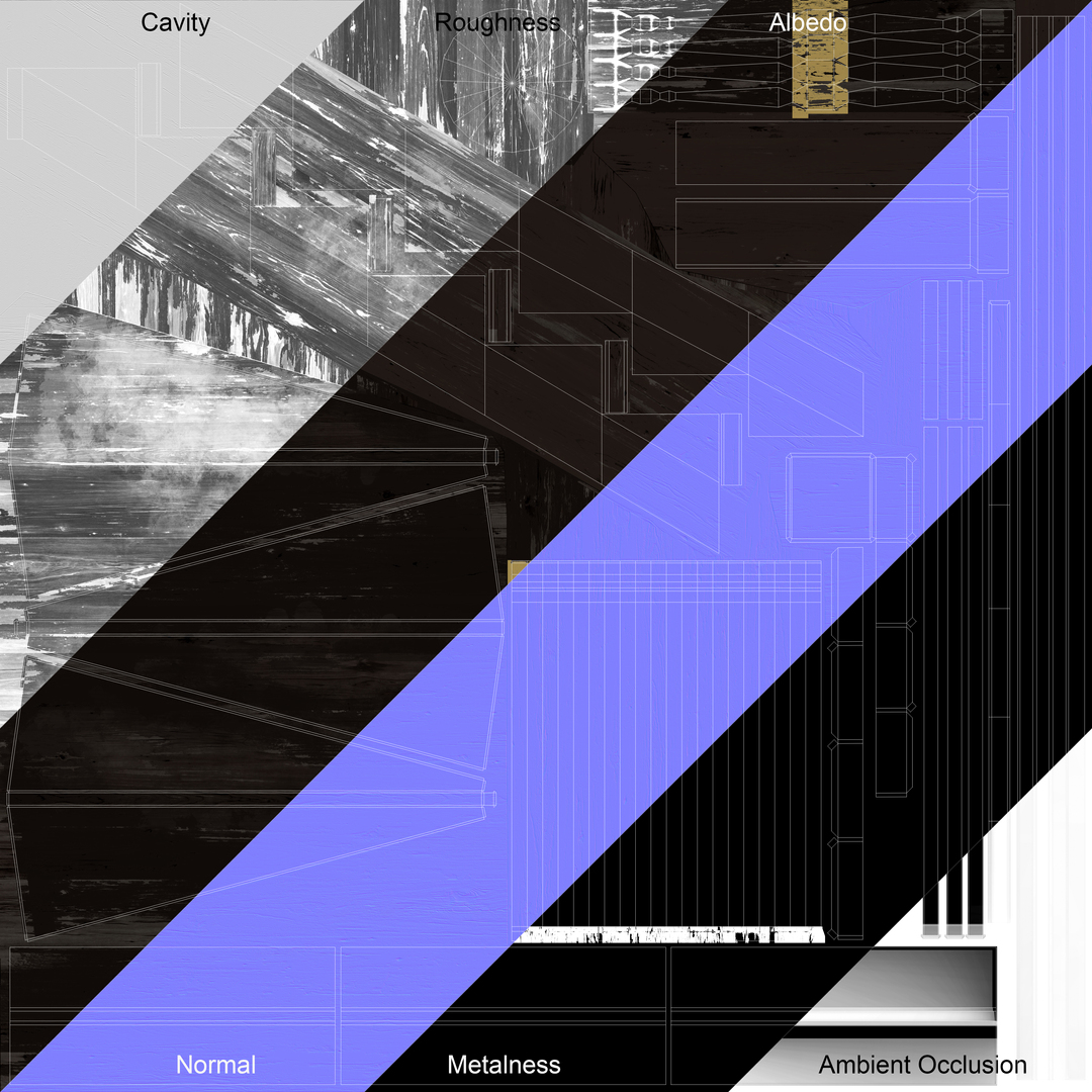 3D Antique Spiral Staircase Brown - PBR model - TurboSquid 1834320