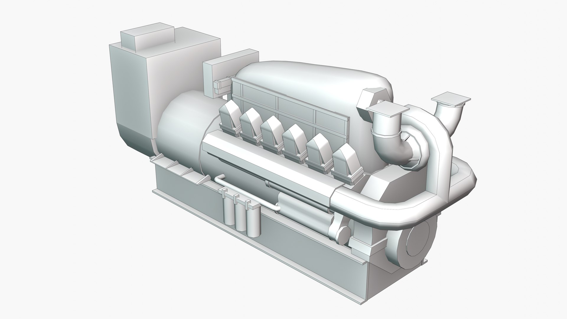 Large Diesel Generator 3D Model - TurboSquid 2003028