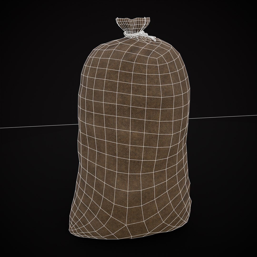 3D Model Burlap Sacks Of Garlic - TurboSquid 2240093
