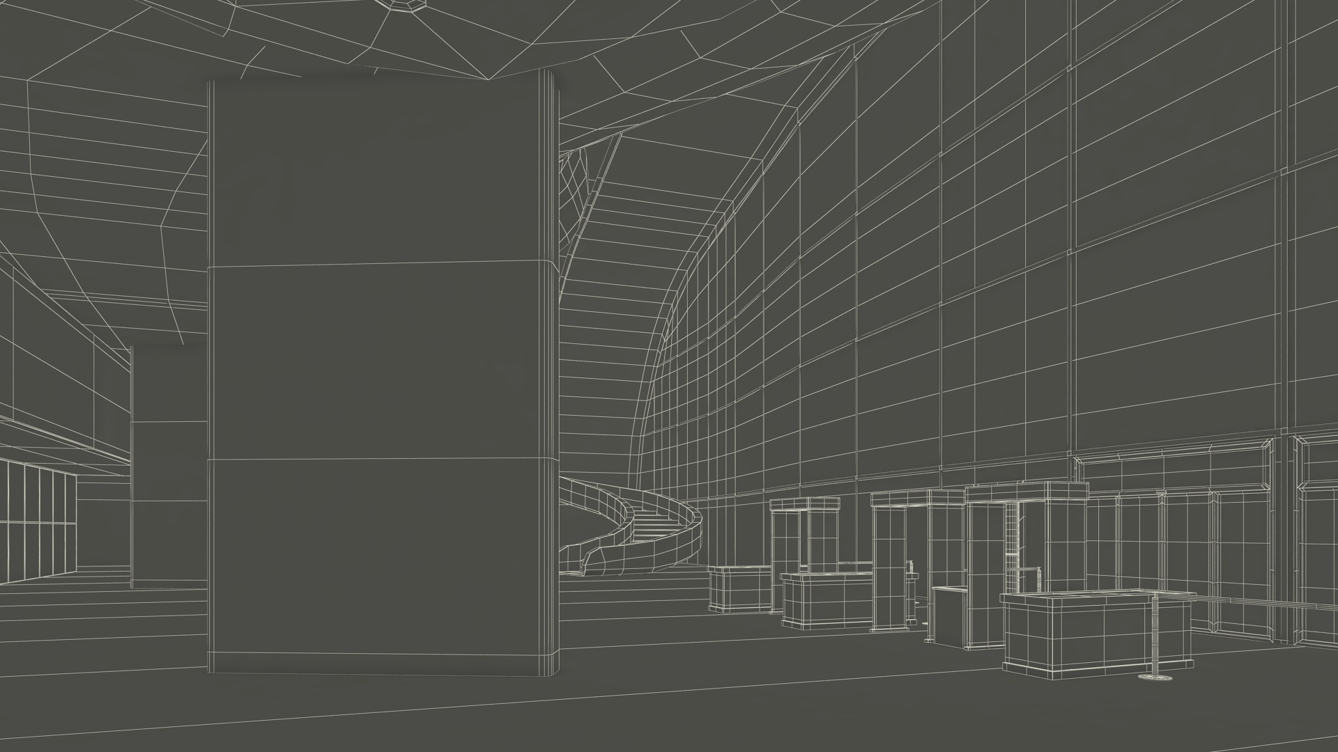 3D Model Futuristic Lobby - TurboSquid 2309937