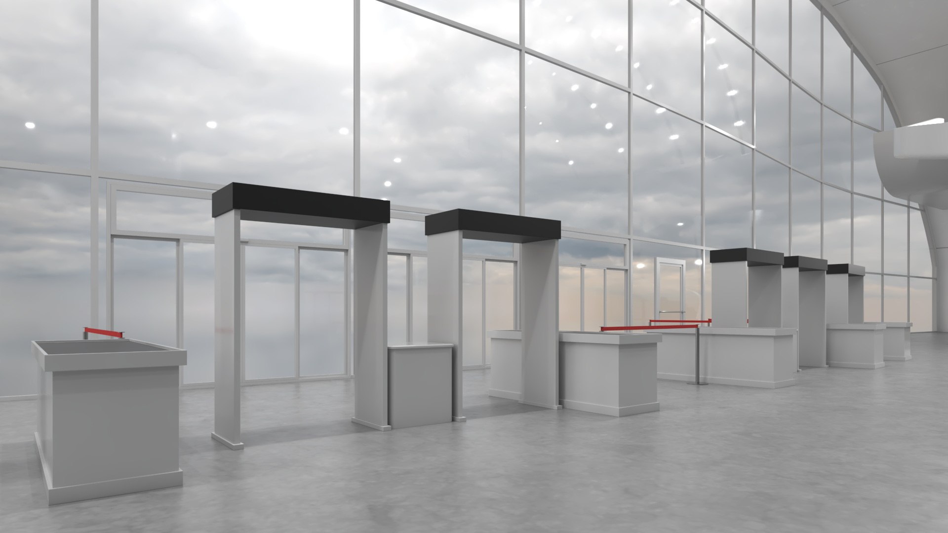 3D Model Futuristic Lobby - TurboSquid 2309937