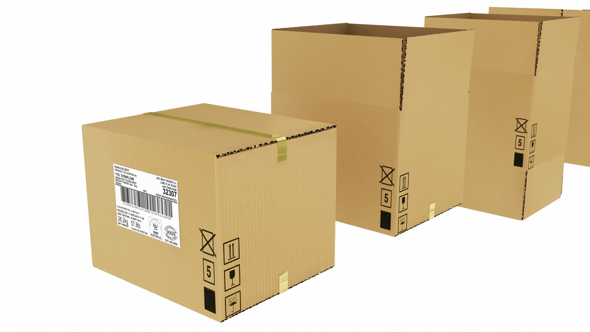 3D Cardboard Packing Steps - TurboSquid 1538831