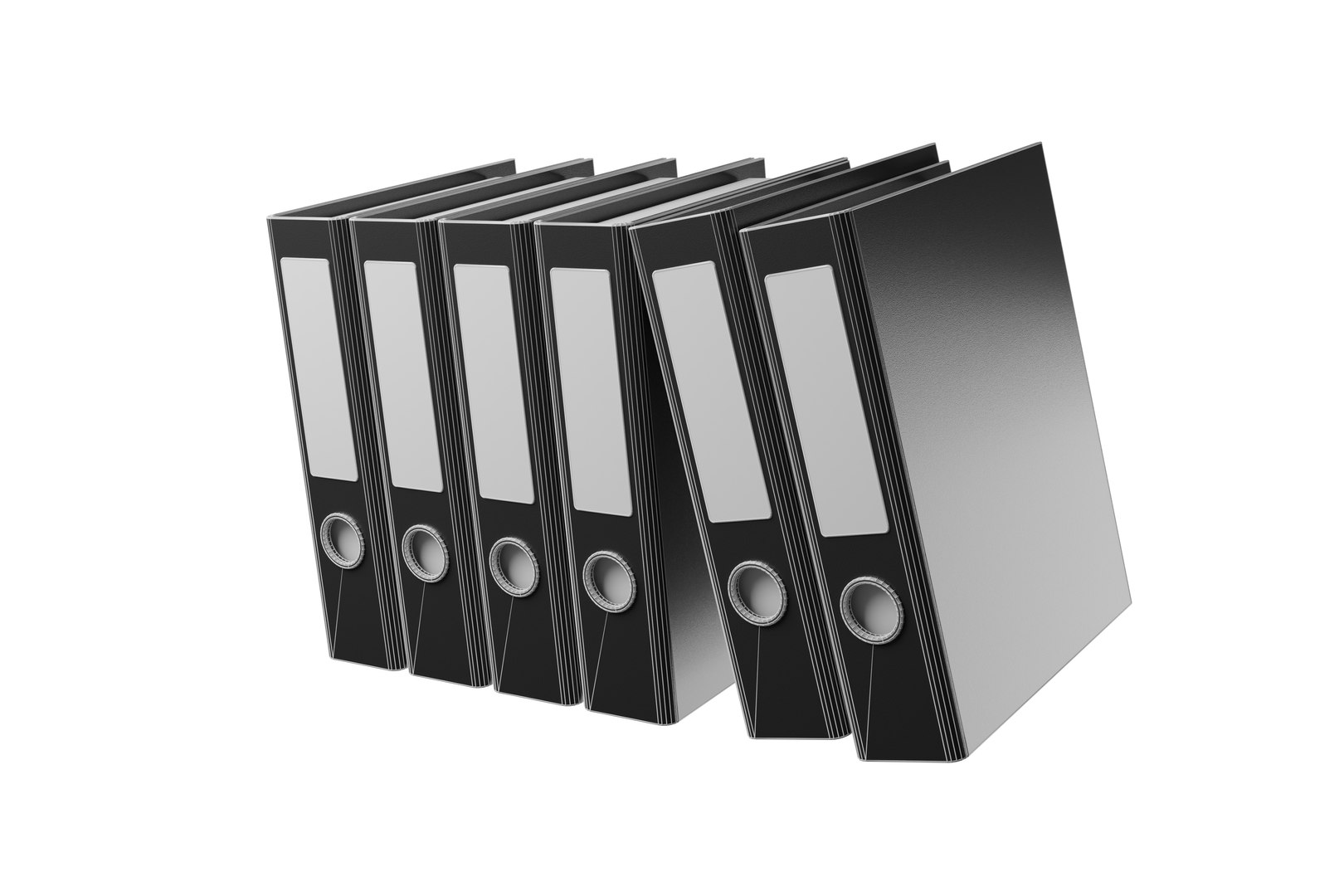3D Stack Of Office Black Folders Model - TurboSquid 2145002