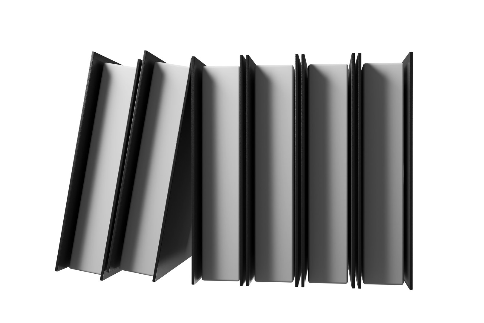 3D Stack Of Office Black Folders Model - TurboSquid 2145002