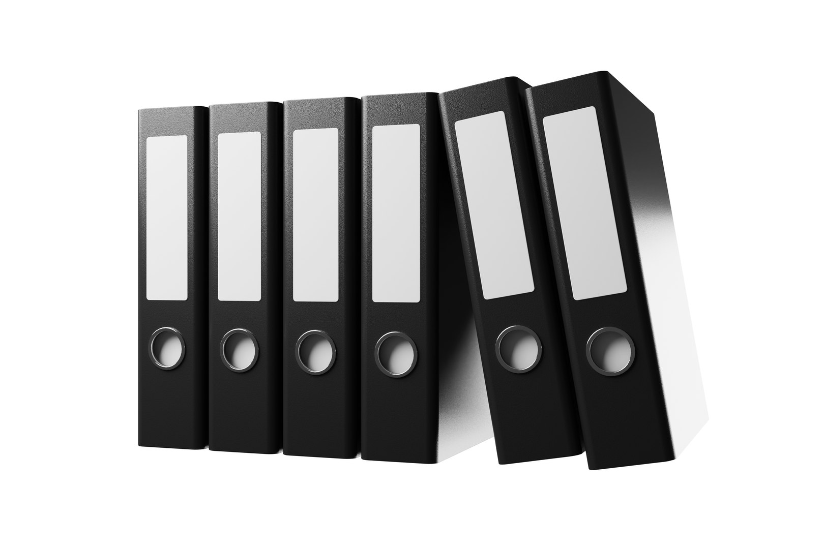3D Stack Of Office Black Folders Model - TurboSquid 2145002