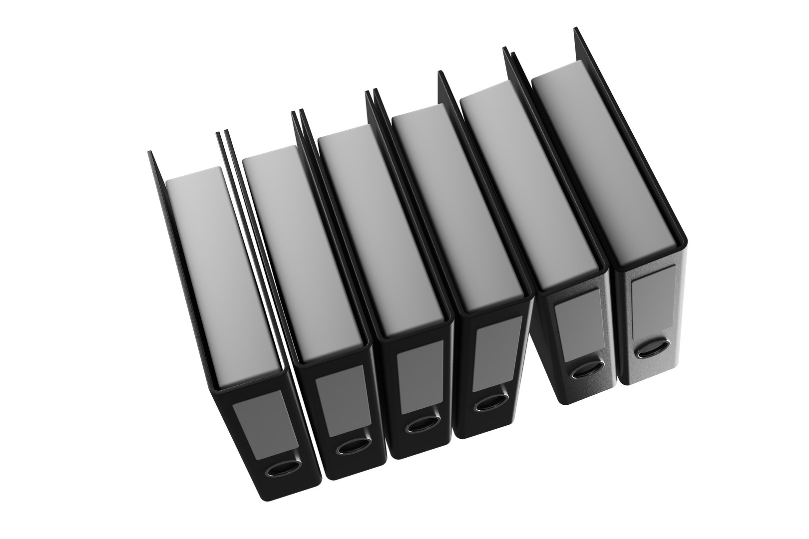3D Stack Of Office Black Folders Model - TurboSquid 2145002