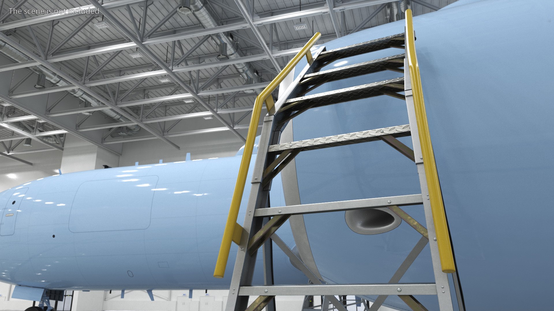 3D Aircraft Repair Ladder 9 Ft Model - TurboSquid 2133344