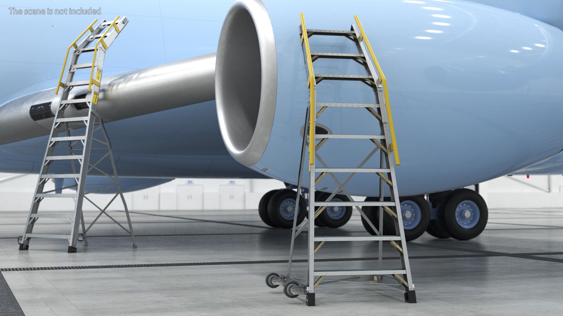 3D Aircraft Repair Ladder 9 Ft Model - TurboSquid 2133344