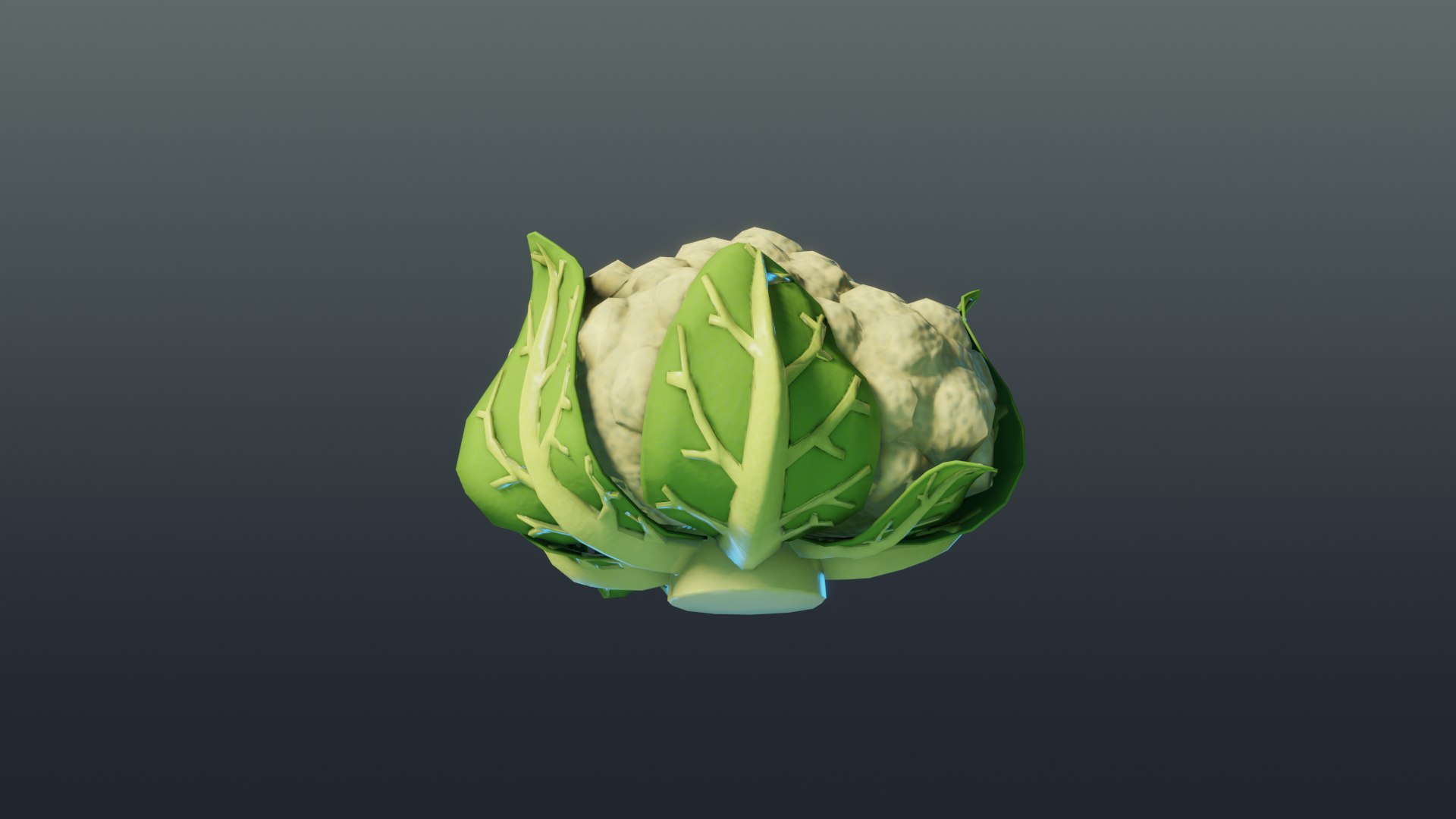 3D Cartoon Cauliflower - TurboSquid 1728208