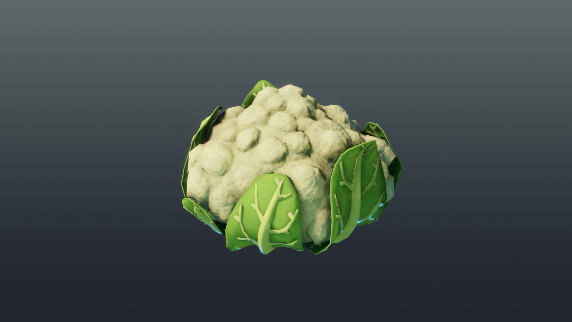 3D Cartoon Cauliflower - TurboSquid 1728208