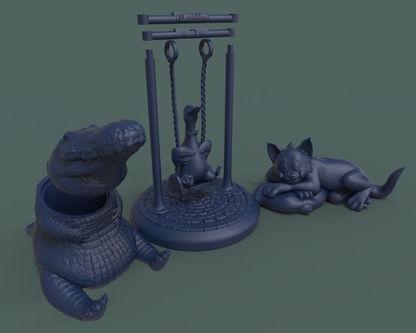 3D cute animals cat s model - TurboSquid 1709106