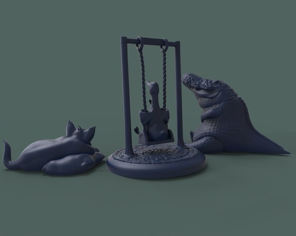 3D cute animals cat s model - TurboSquid 1709106